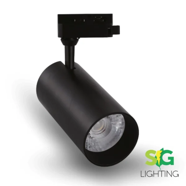 SPOT LED DE RIEL LISO 30W CARCAZA NEGRA | Comercializadora SYG